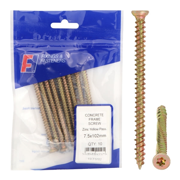 Concrete Frame Screw 7.5x82mm Dublin Hardware – Kellys Homevalue